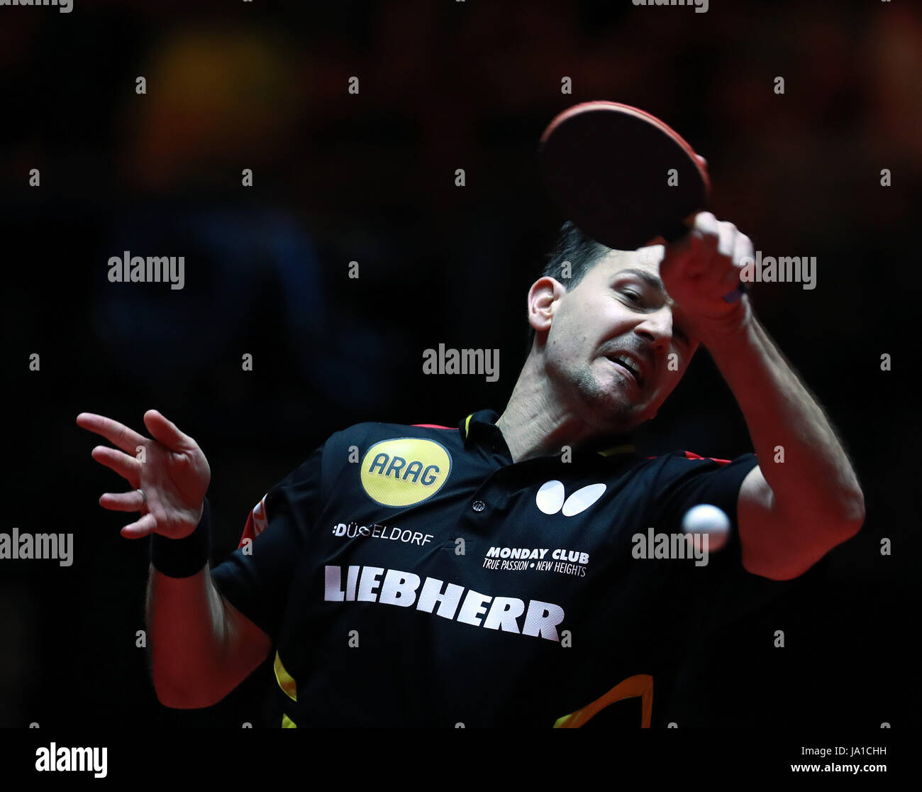 Dusseldorf, Germany. 3rd June, 2017. Germany's Timo Boll competes ...