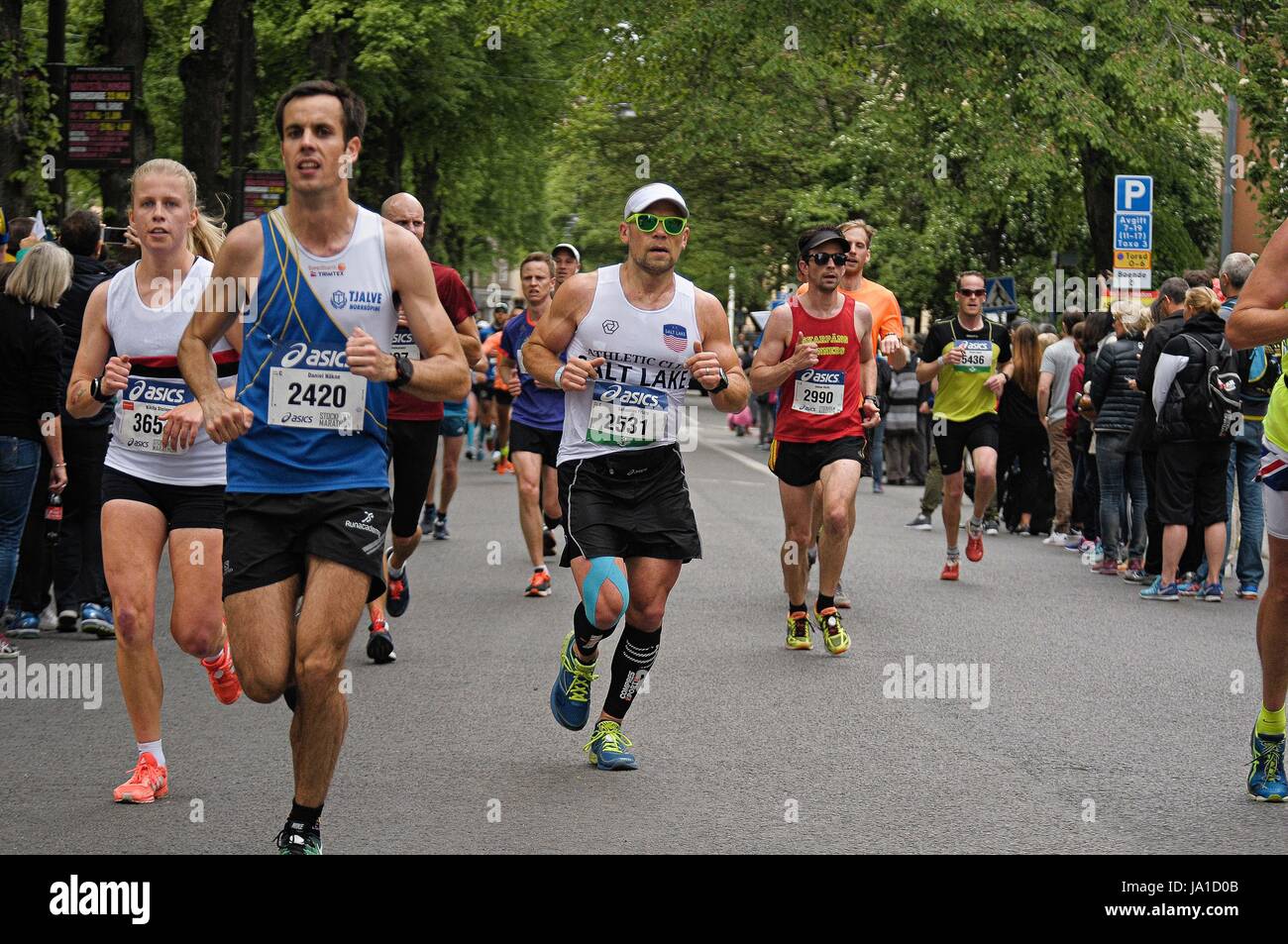 Stockholm. 3rd June, 2017. Runners compete during the Stockholm ...