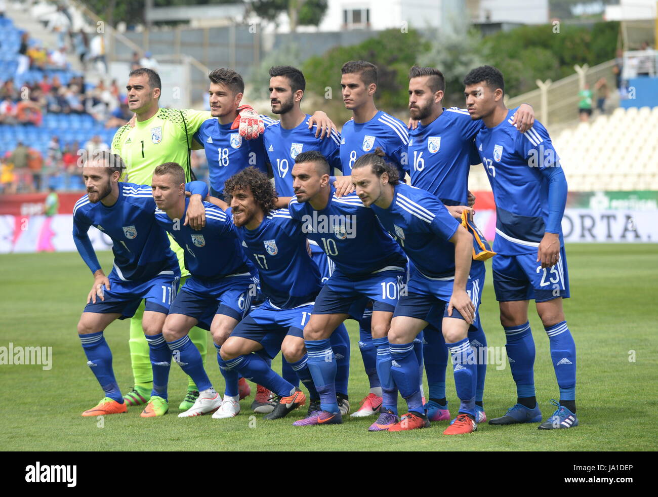 Lisbon, Lisbon. 3rd June, 2017. Cyprus'players pose for a group photo ...