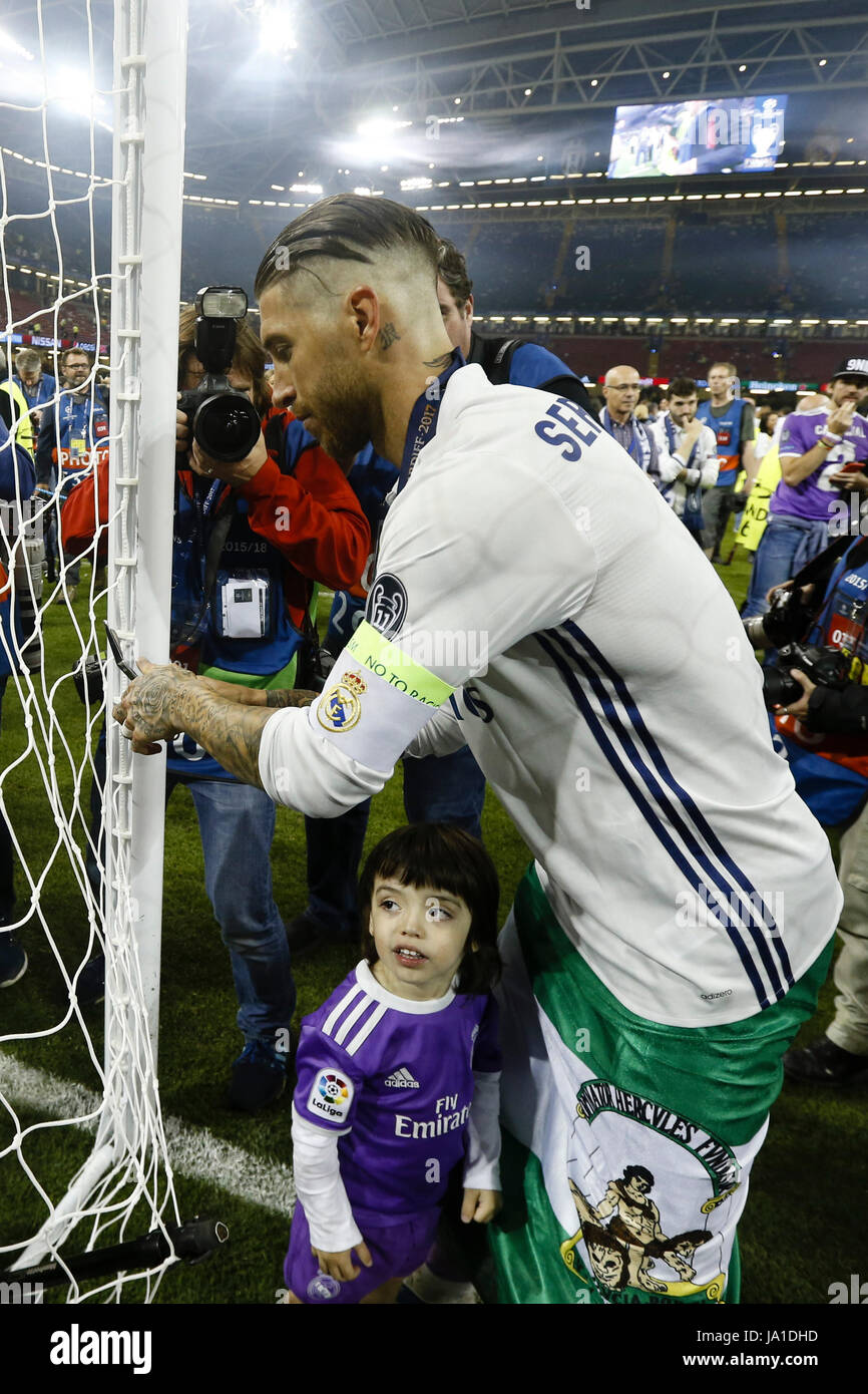 Cardiff, Wales, UK. 03rd June, 2017. Sergio Ramos Garcia (4) Real ...