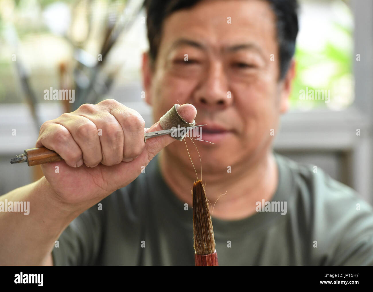 Jinan, China's Shandong Province. 3rd June, 2017. Guo Mingchang, a ...