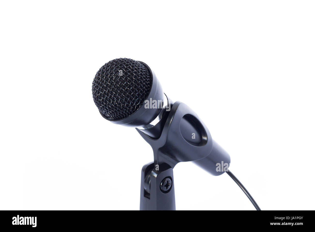 Microphone isolated on white background Stock Photo - Alamy