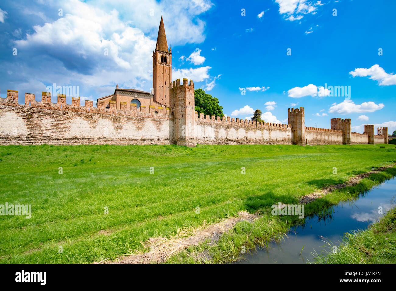 City wall of Montagnana, one of the most beautiful villages in Italy ...