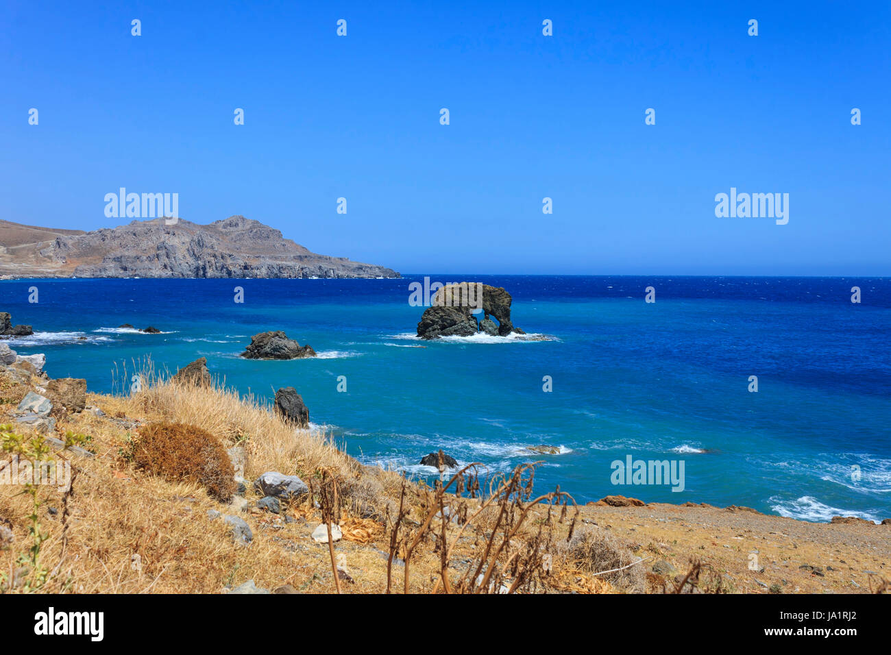 blue, greece, beach, seaside, the beach, seashore, summer, summerly ...