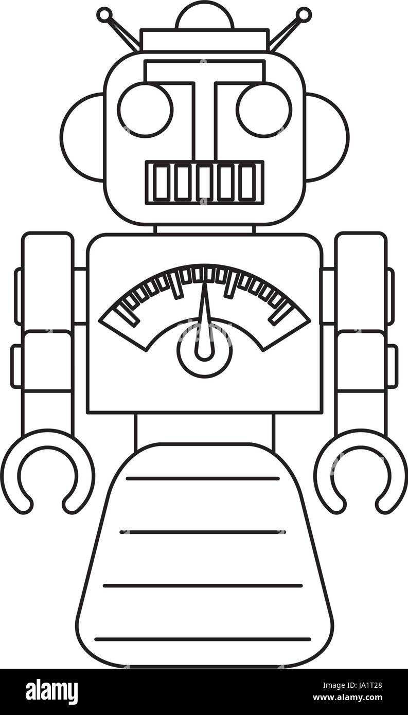 robot toy draw Stock Vector Image & Art - Alamy