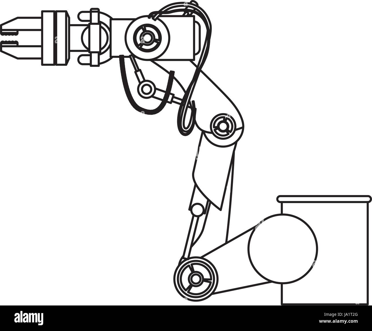 Robot Arm Laser Stock Vector Image & Art - Alamy