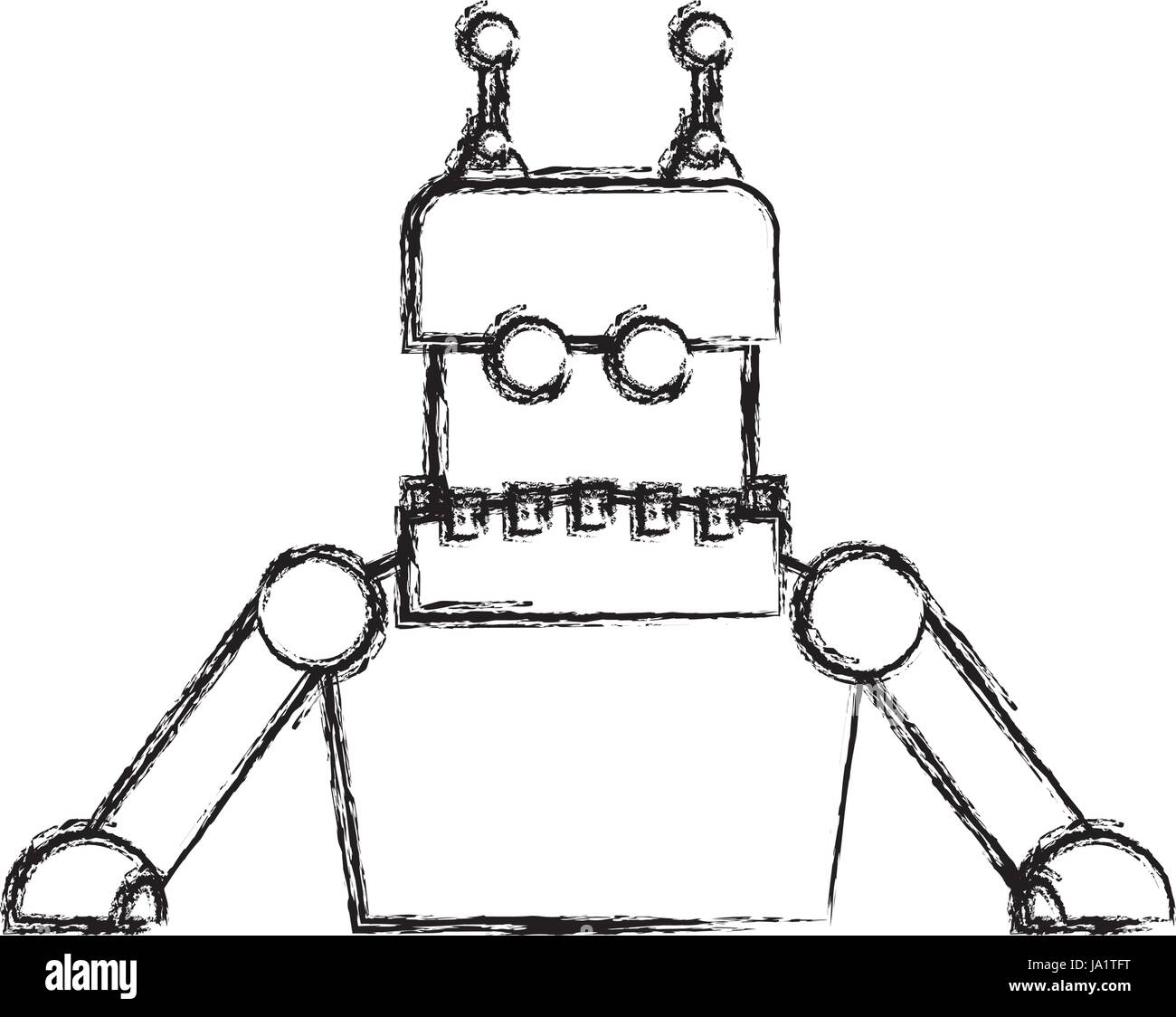 robot toy head Stock Vector Image & Art - Alamy