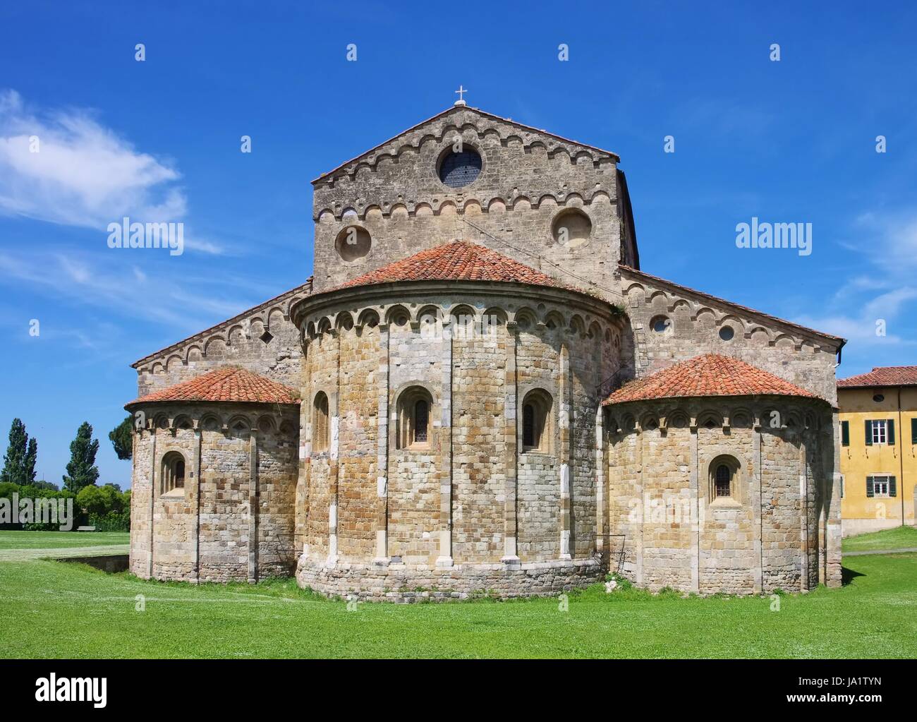 church, tuscany, monastery, abbey, pisa, convent, italy, blue, house ...