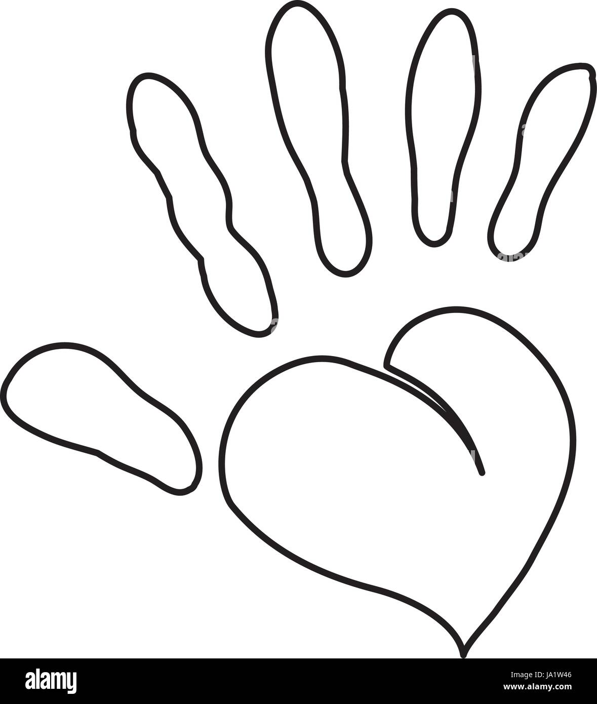 Human hand silhouette Stock Vector Image & Art - Alamy