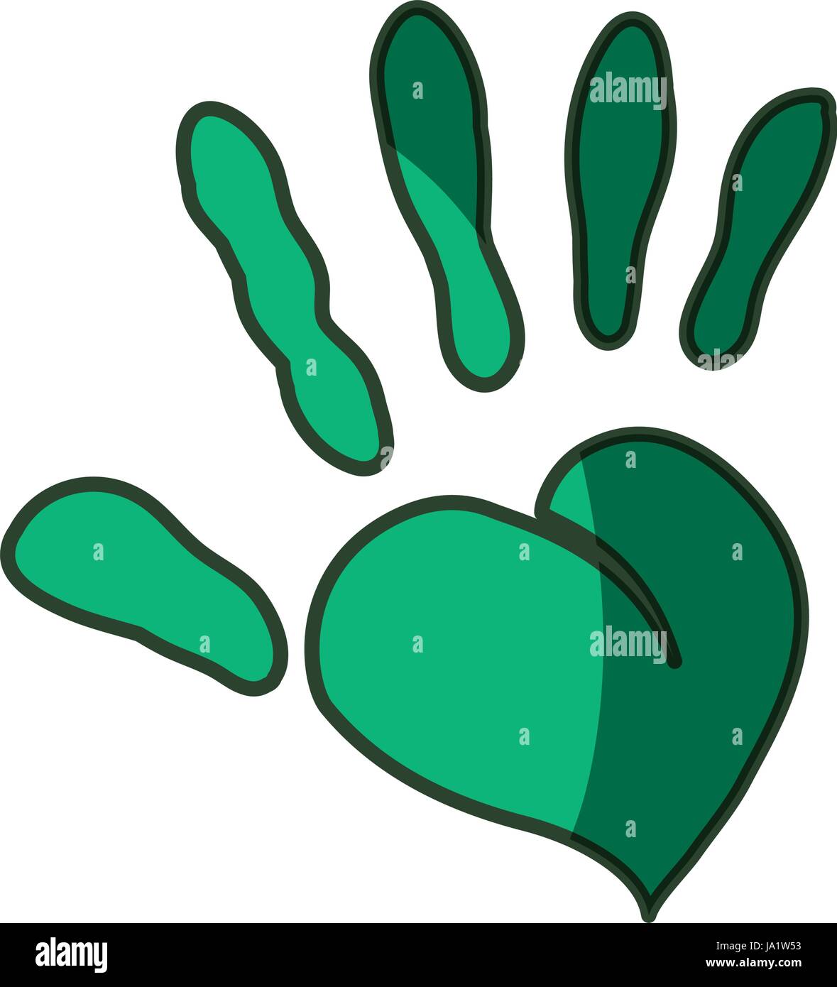 Human hand silhouette Stock Vector Image & Art - Alamy