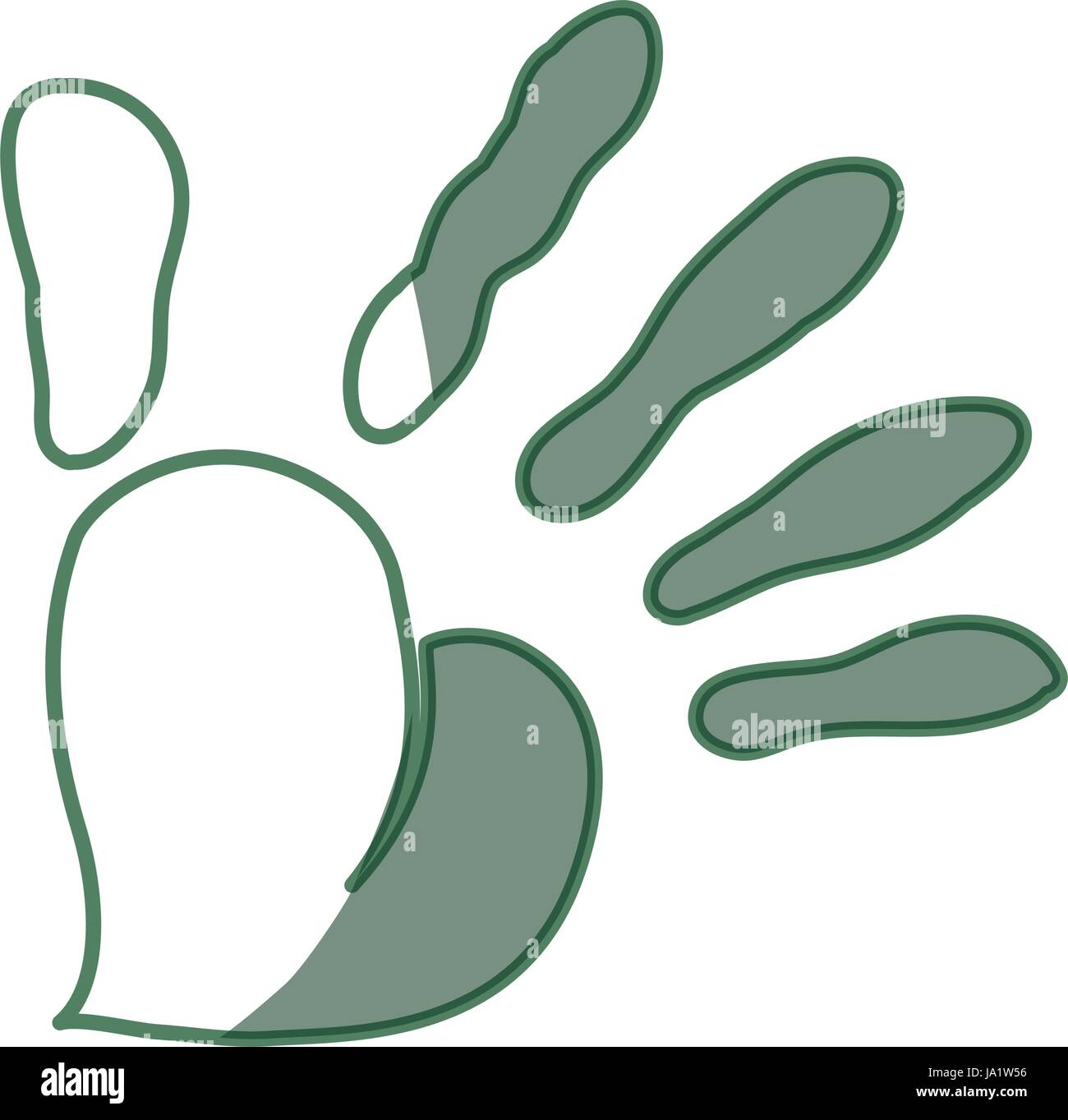 Human hand silhouette Stock Vector Image & Art - Alamy