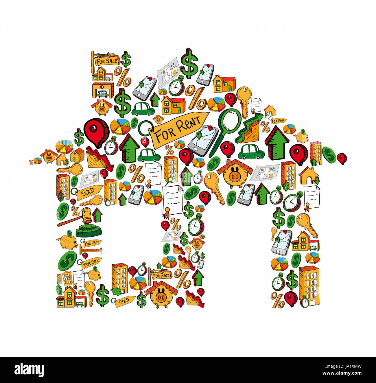 House building office chart model Cut Out Stock Images & Pictures - Alamy