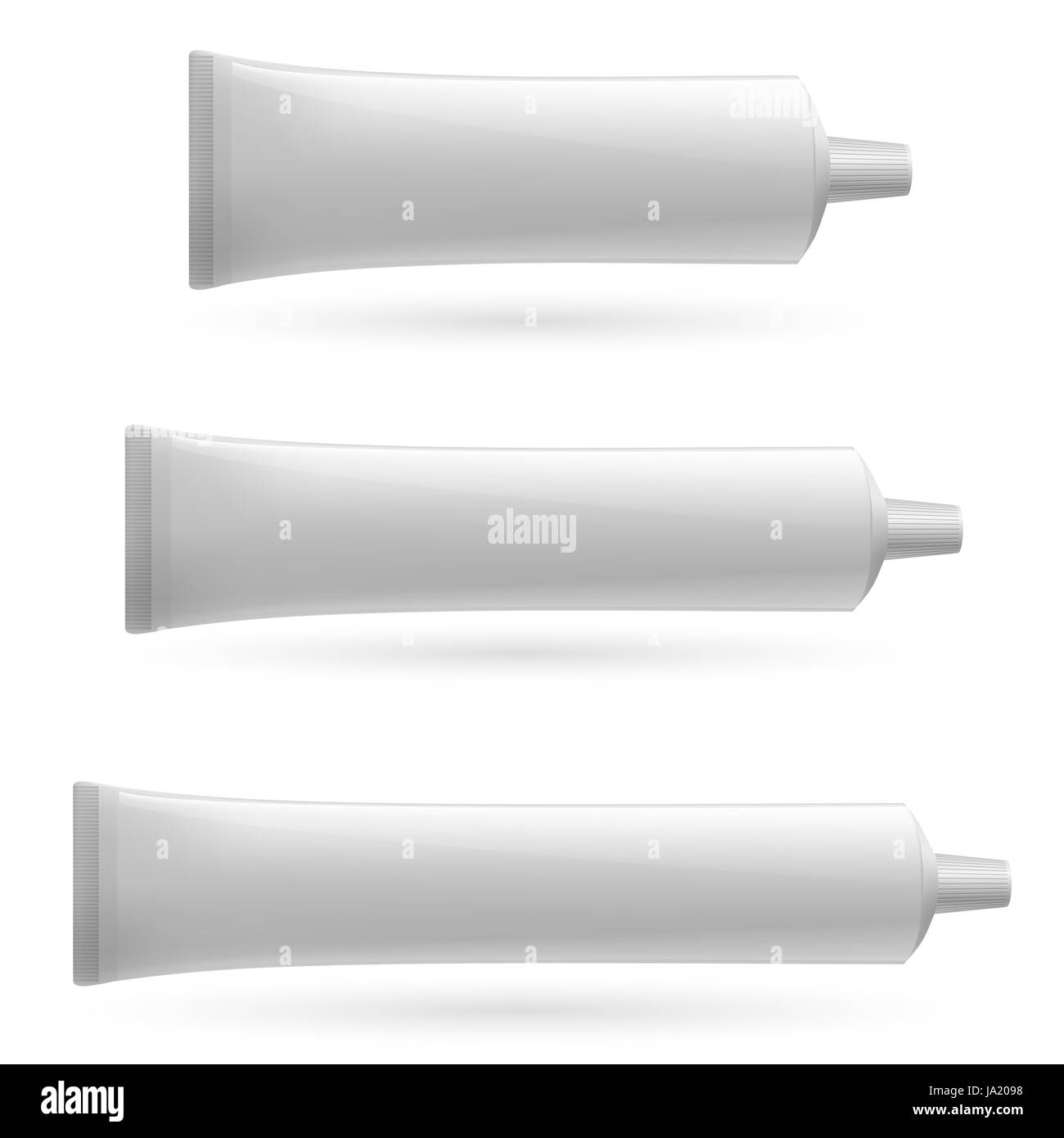 Three white tube. Illustration on white background for design Stock ...