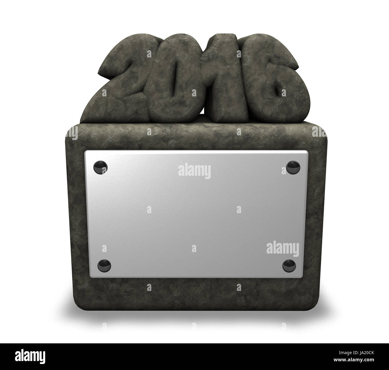 the number 2016 on stone pedestal - 3d illustration Stock Photo - Alamy