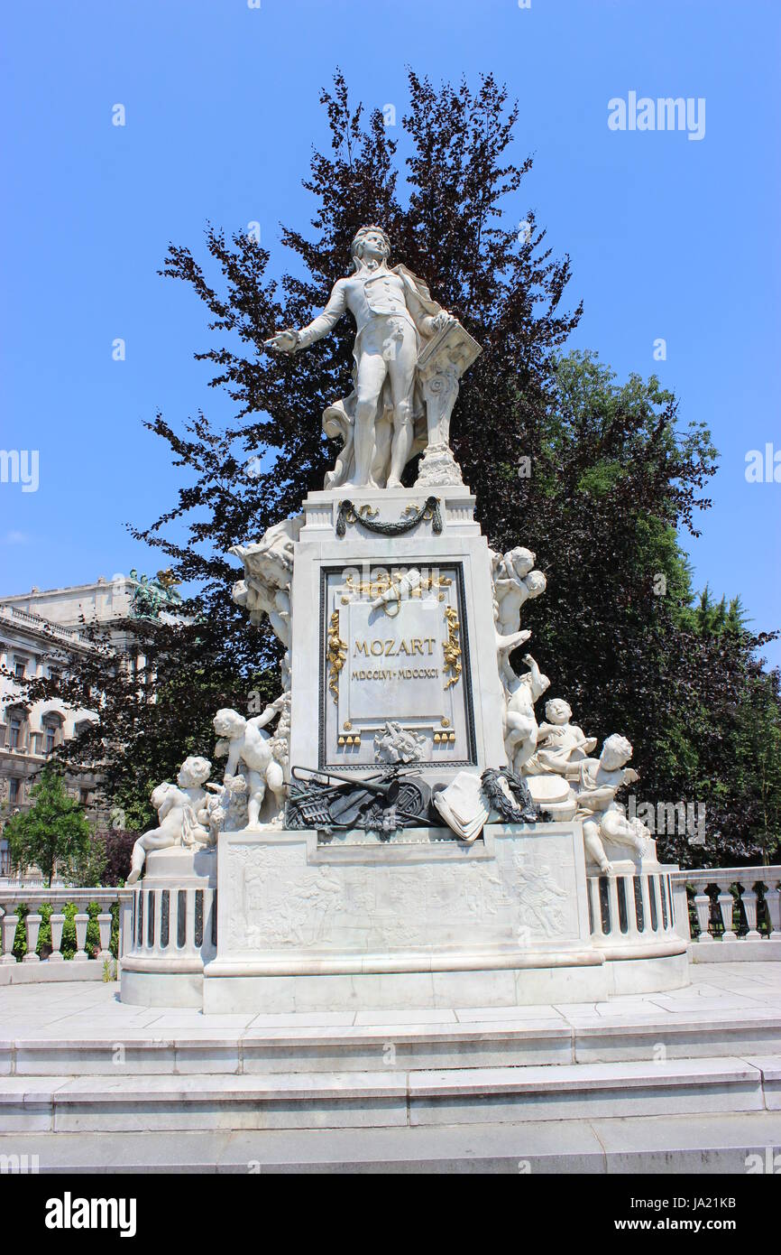 mozart memorial in vienna Stock Photo - Alamy