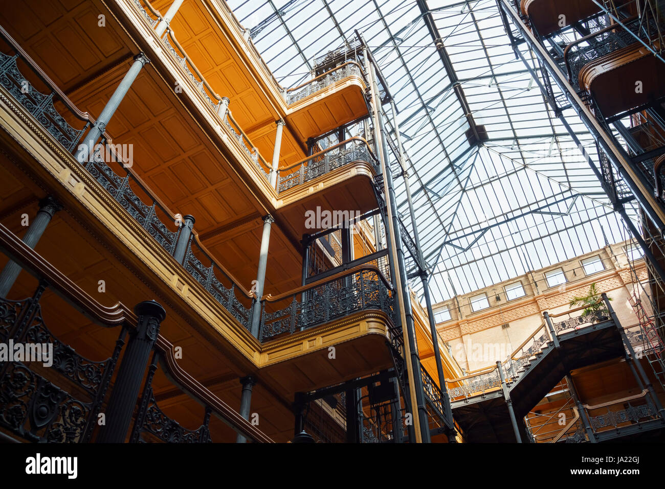 Los Angeles , APR 11: Interior view of the famous and historical ...