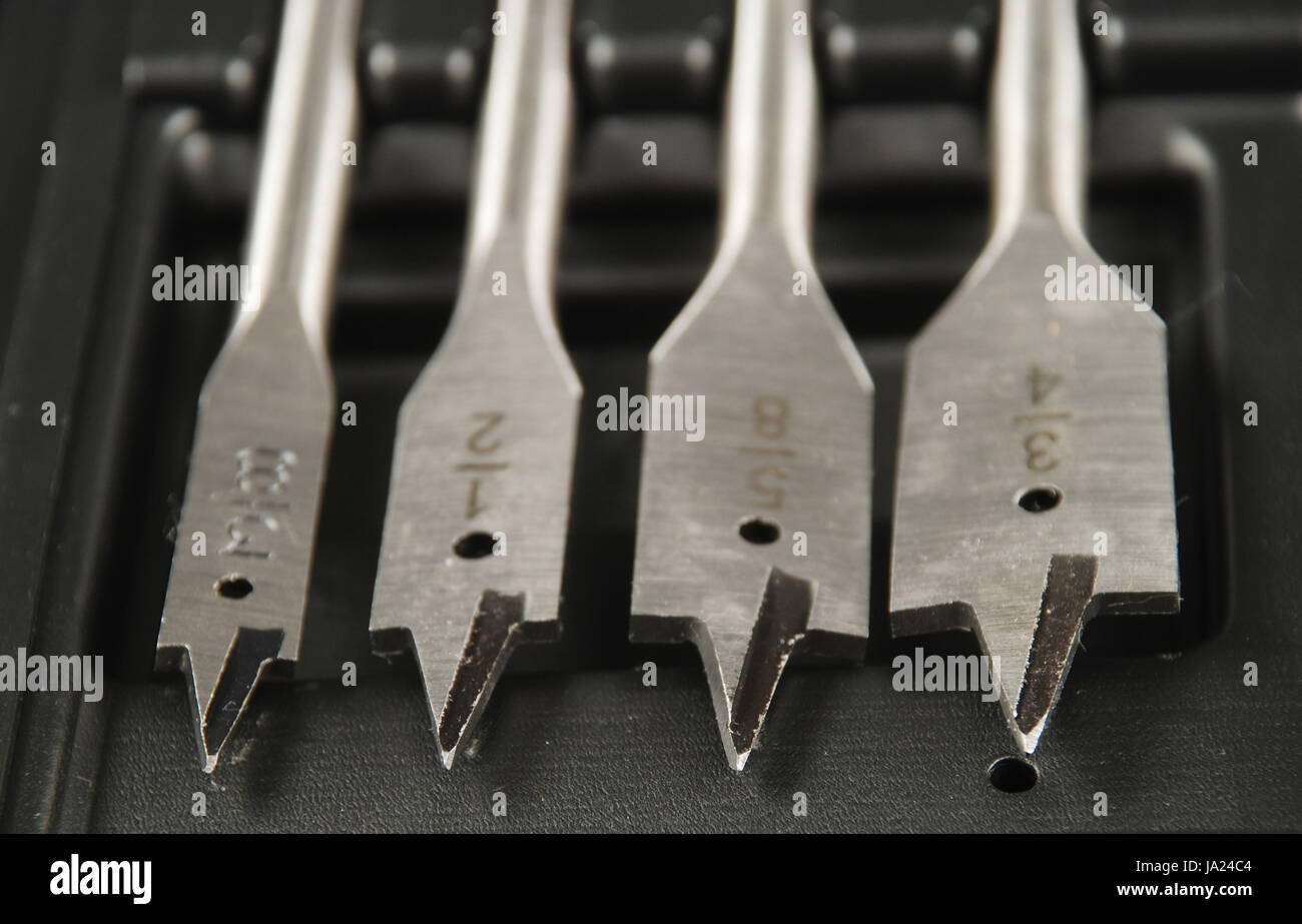 stock pictures of a set of drill bits used to make holes Stock Photo ...