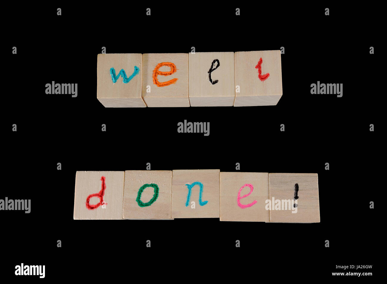 encourage, objects, job, isolated, wood, toy, word, square, shape ...