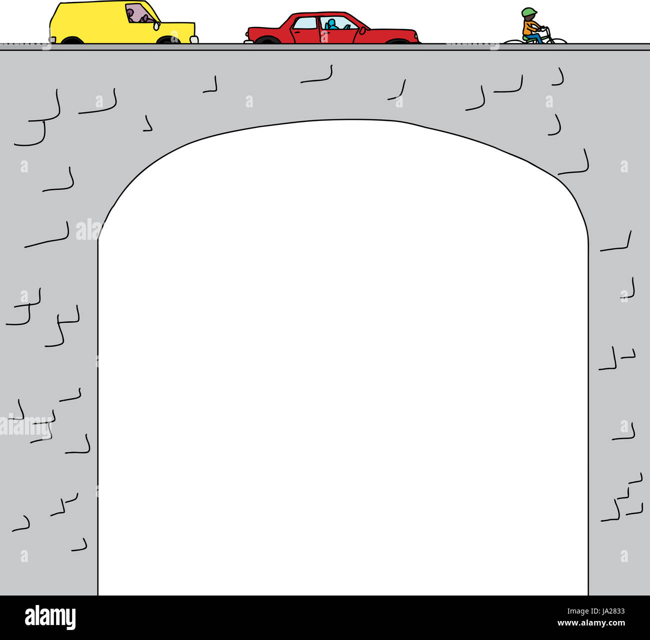 bridge, arch, car, automobile, vehicle, means of travel, motor vehicle ...
