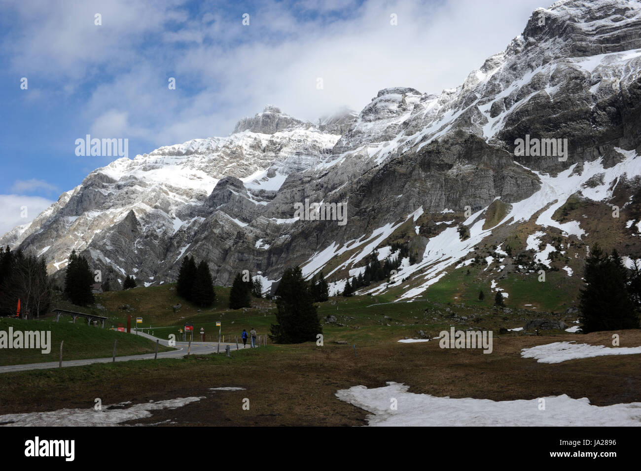 summit, climax, peak, signpost, suspension railway, snow, mountain ...