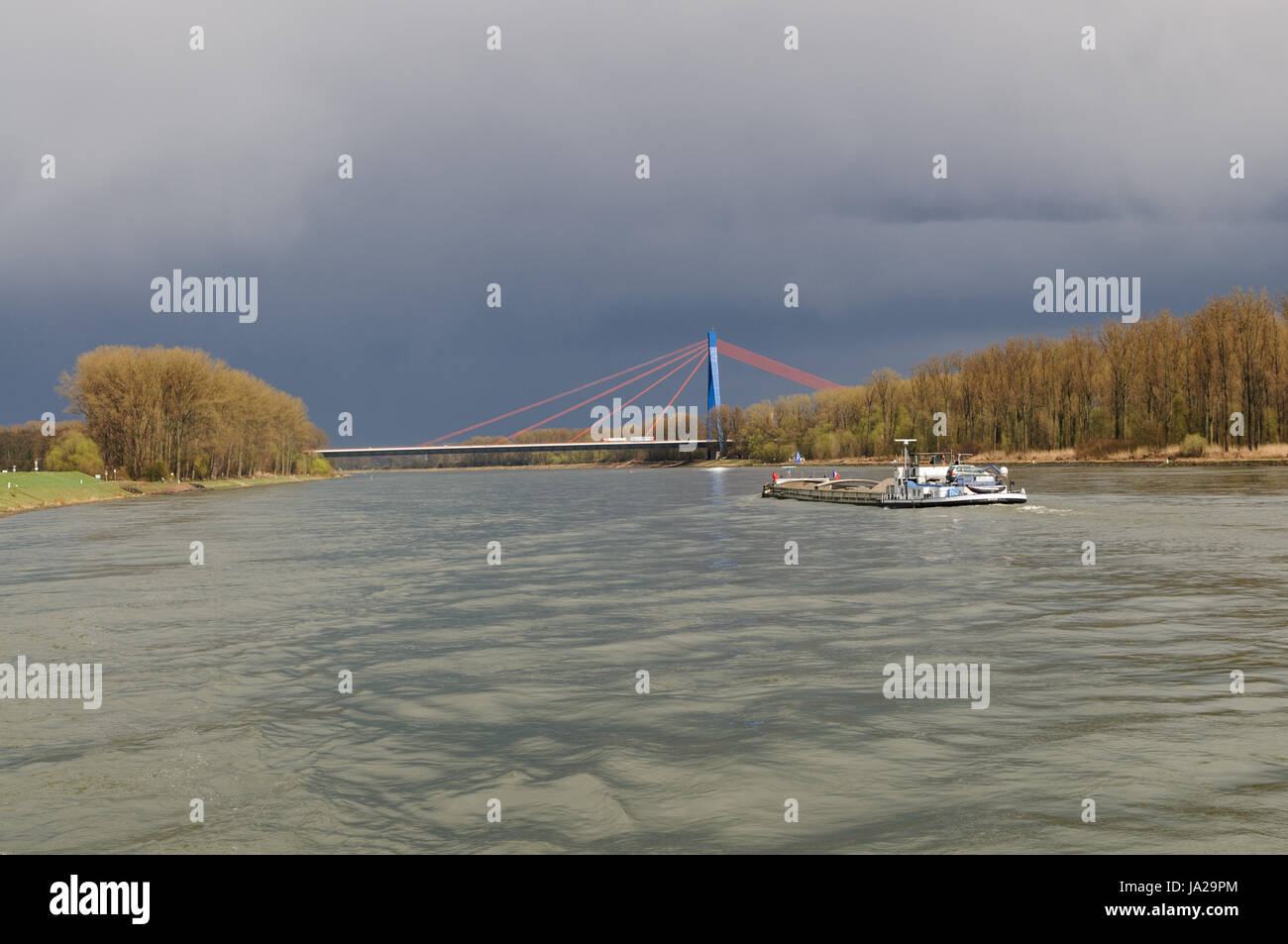 inland navigation, freighter, river, water, sailing boat, sailboat ...