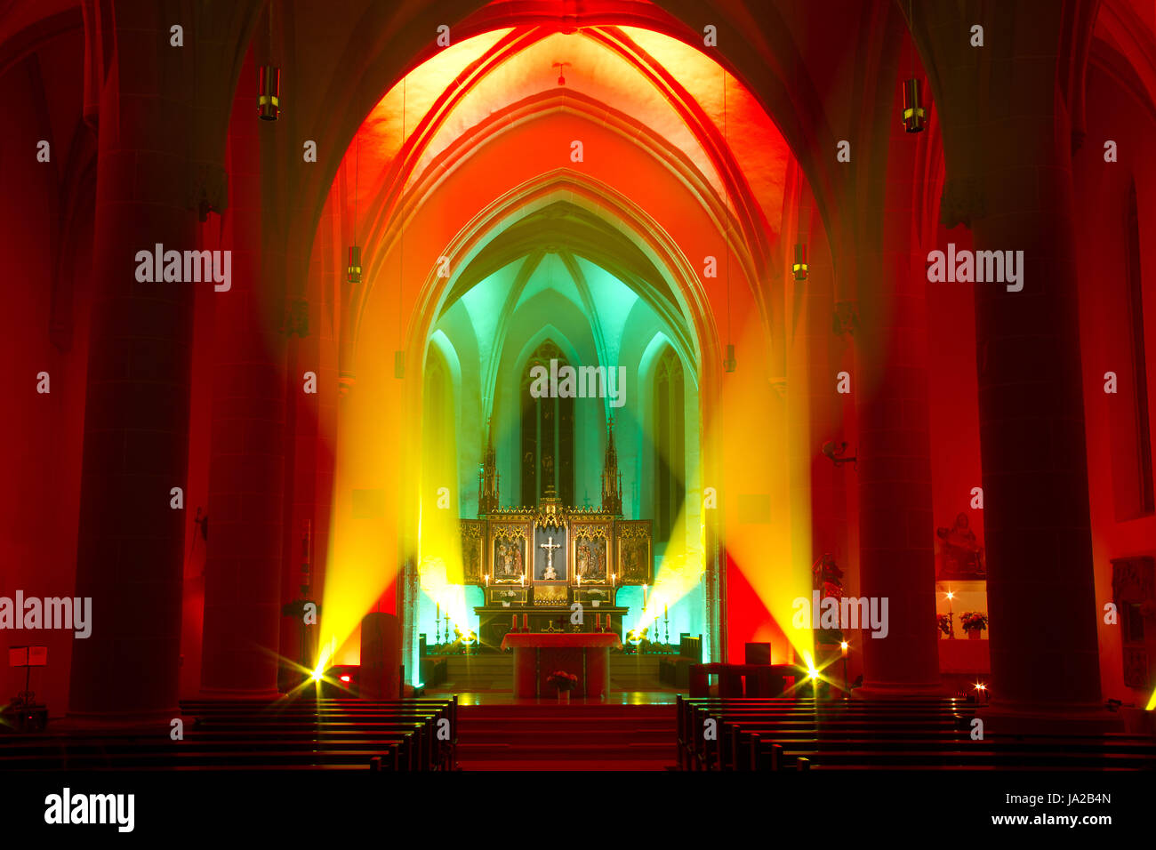 blue, altar, bavaria, prayer, devotion, service, building, chateau ...