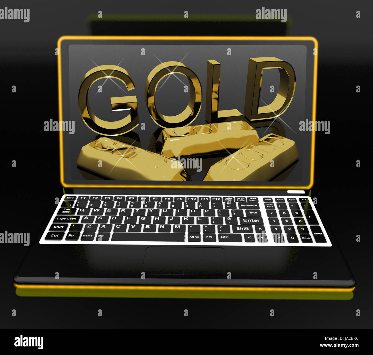 laptop, notebook, computers, computer, currency, golden, rich, wealthy ...