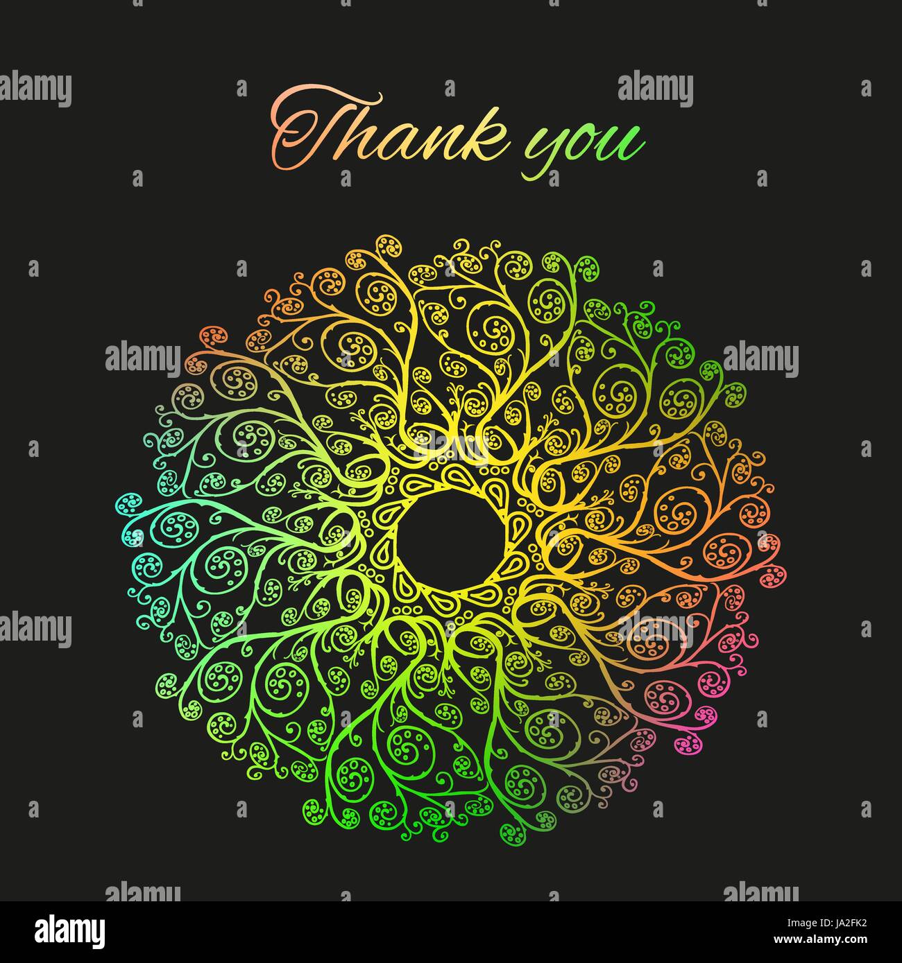 Ornamental template of greeting card Stock Vector Image & Art - Alamy