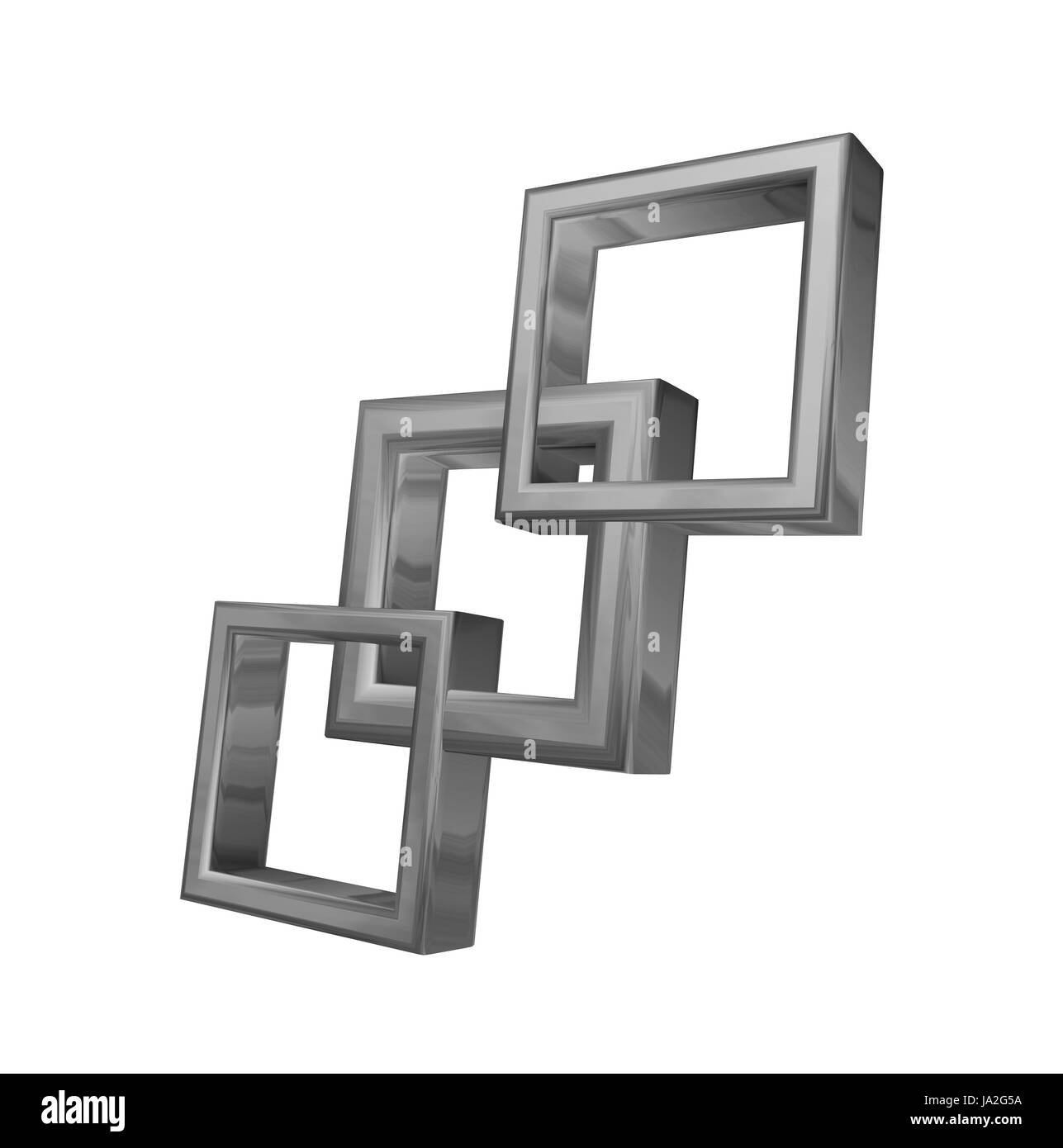 3D illustrations of squares Stock Photo - Alamy