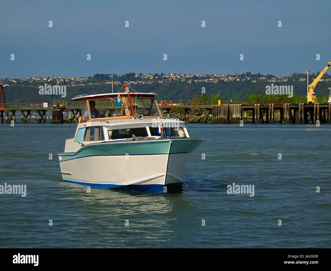 A photograph of a motorized boat Stock Photo - Alamy
