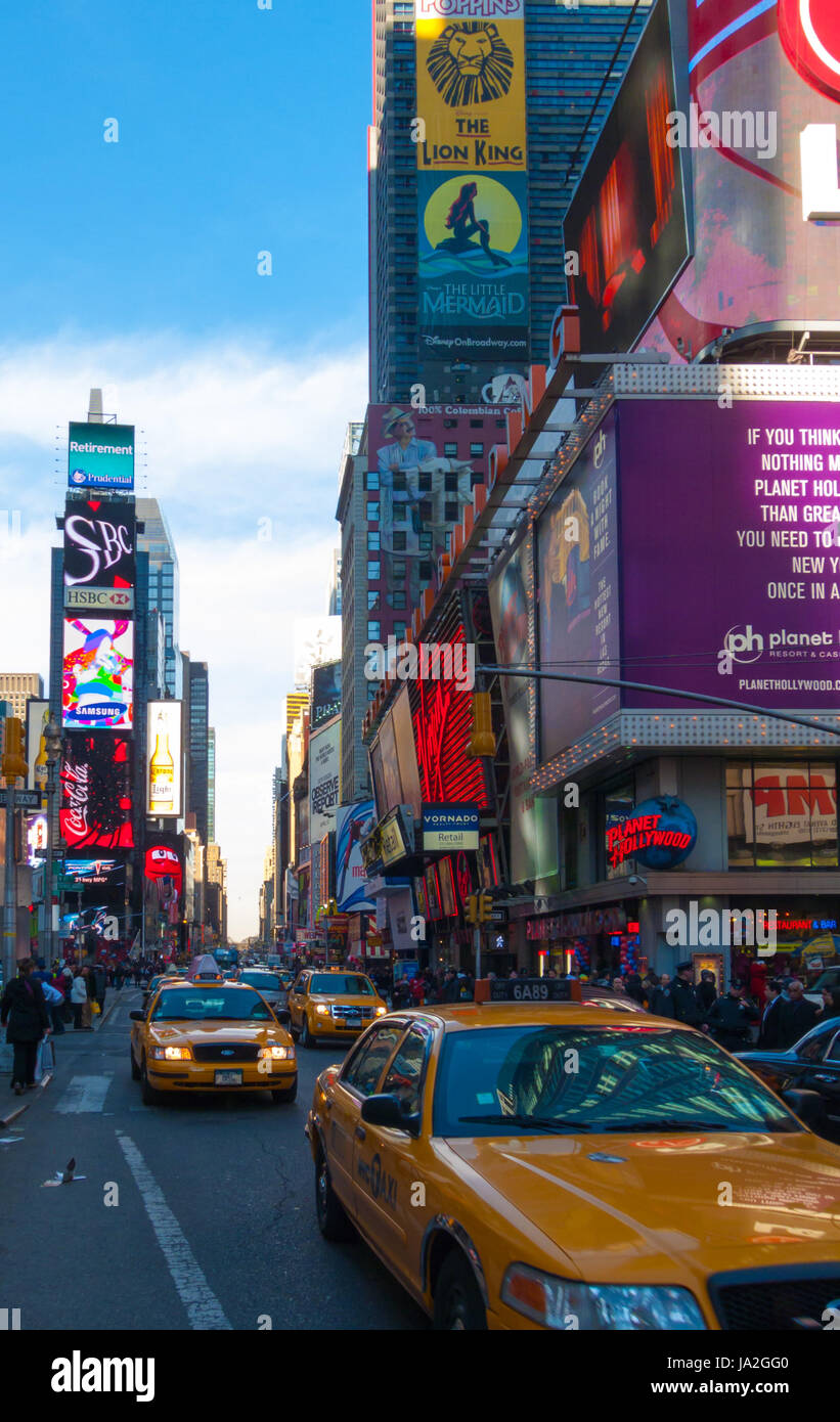 view of the famous Times Square in Manhattan, NYC Stock Photo - Alamy