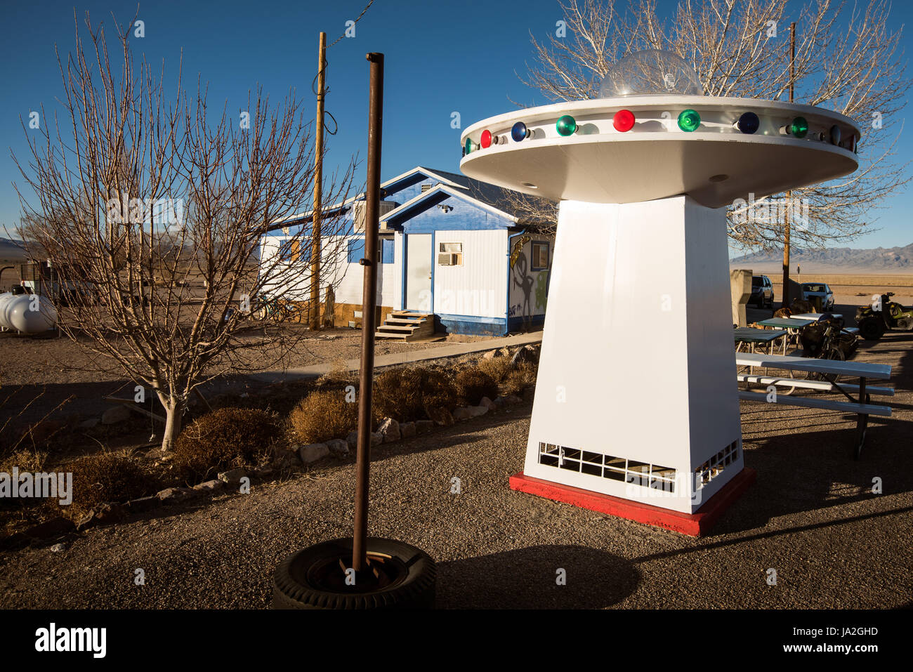 The Little A'le'inn, a themed restaurant and motel in Rachel, Nevada ...