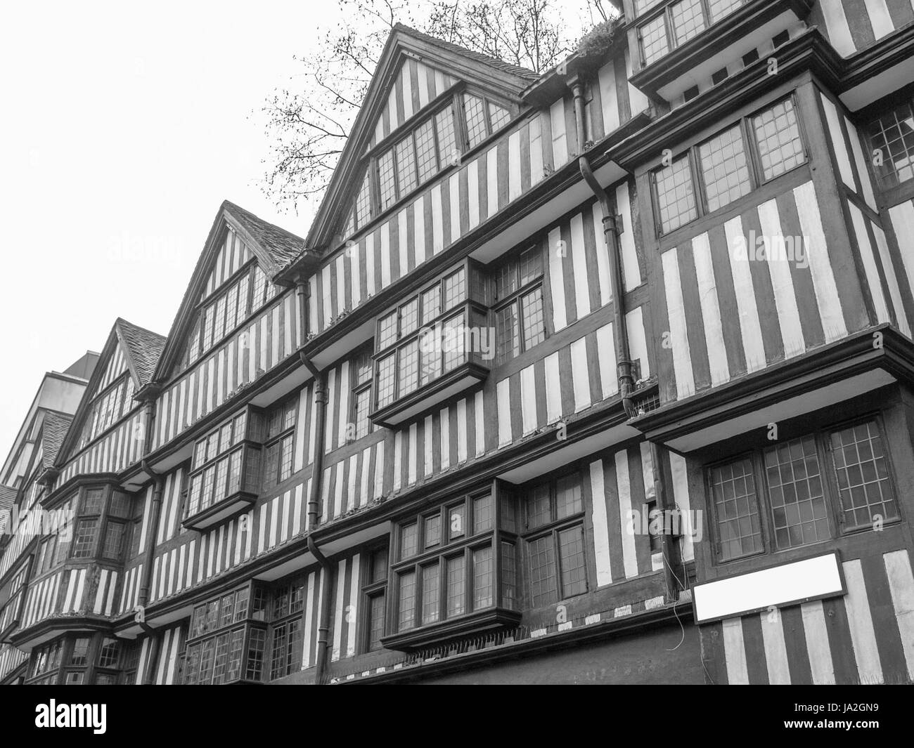 Ancient wooden frame Tudor building in London UK Stock Photo - Alamy
