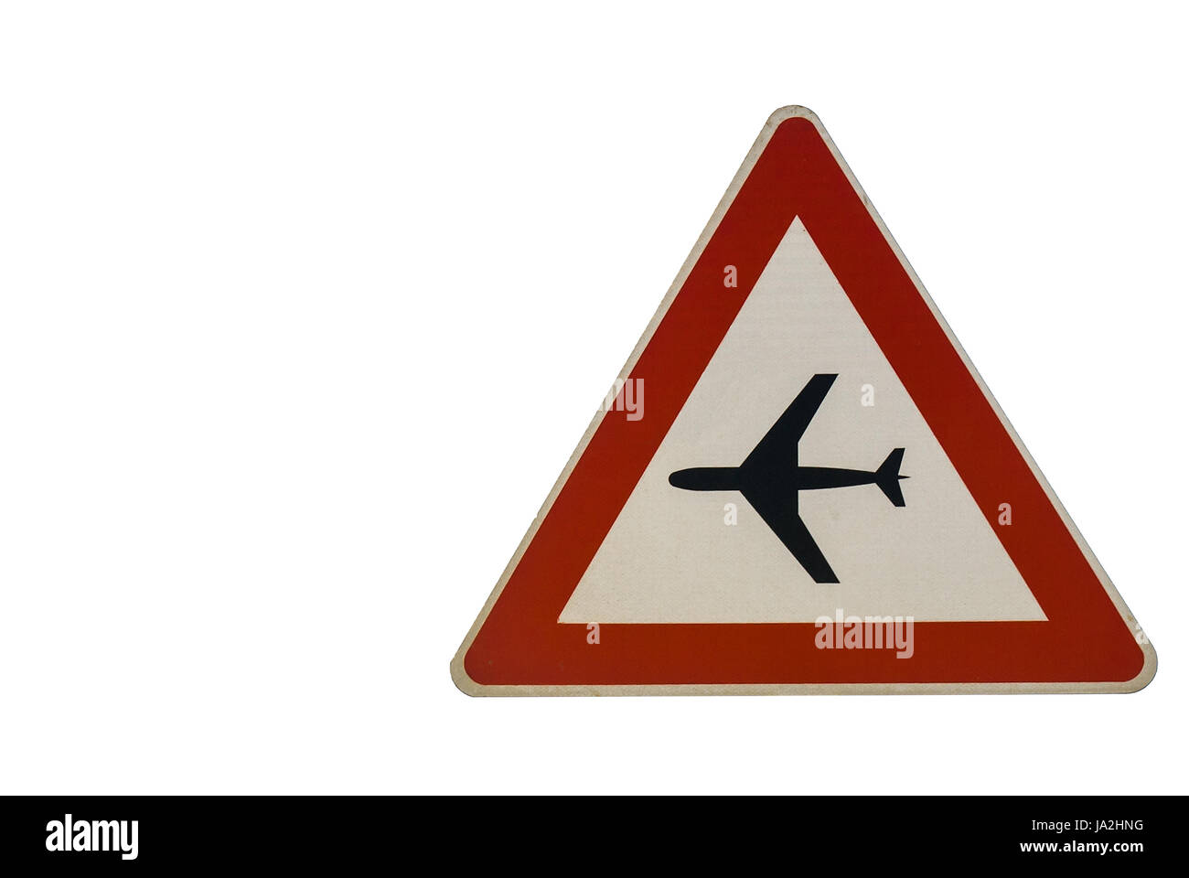 isolated, caution, warning, sign, signboard, road, path, way, aircraft ...