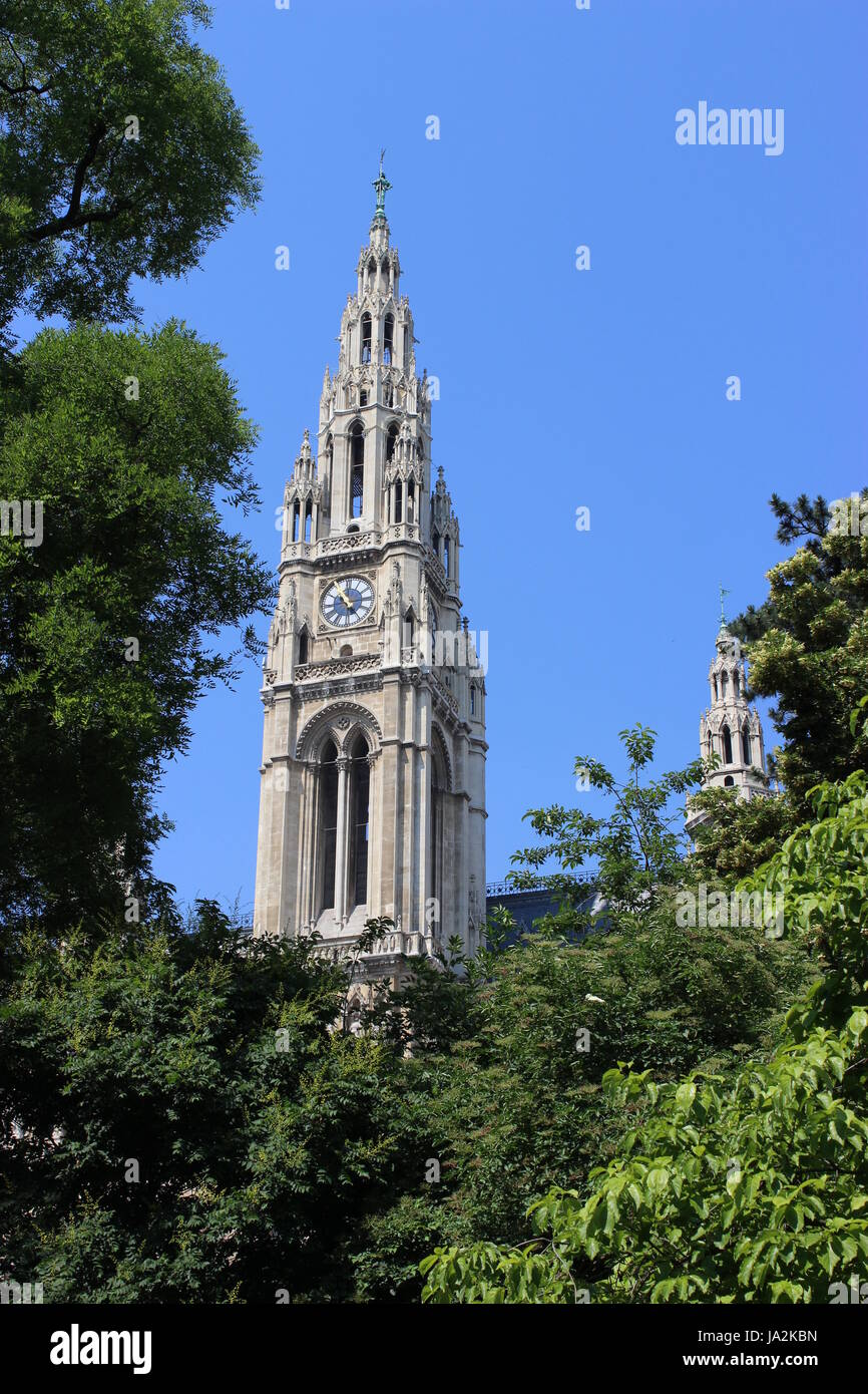 town hall tower in vienna Stock Photo - Alamy