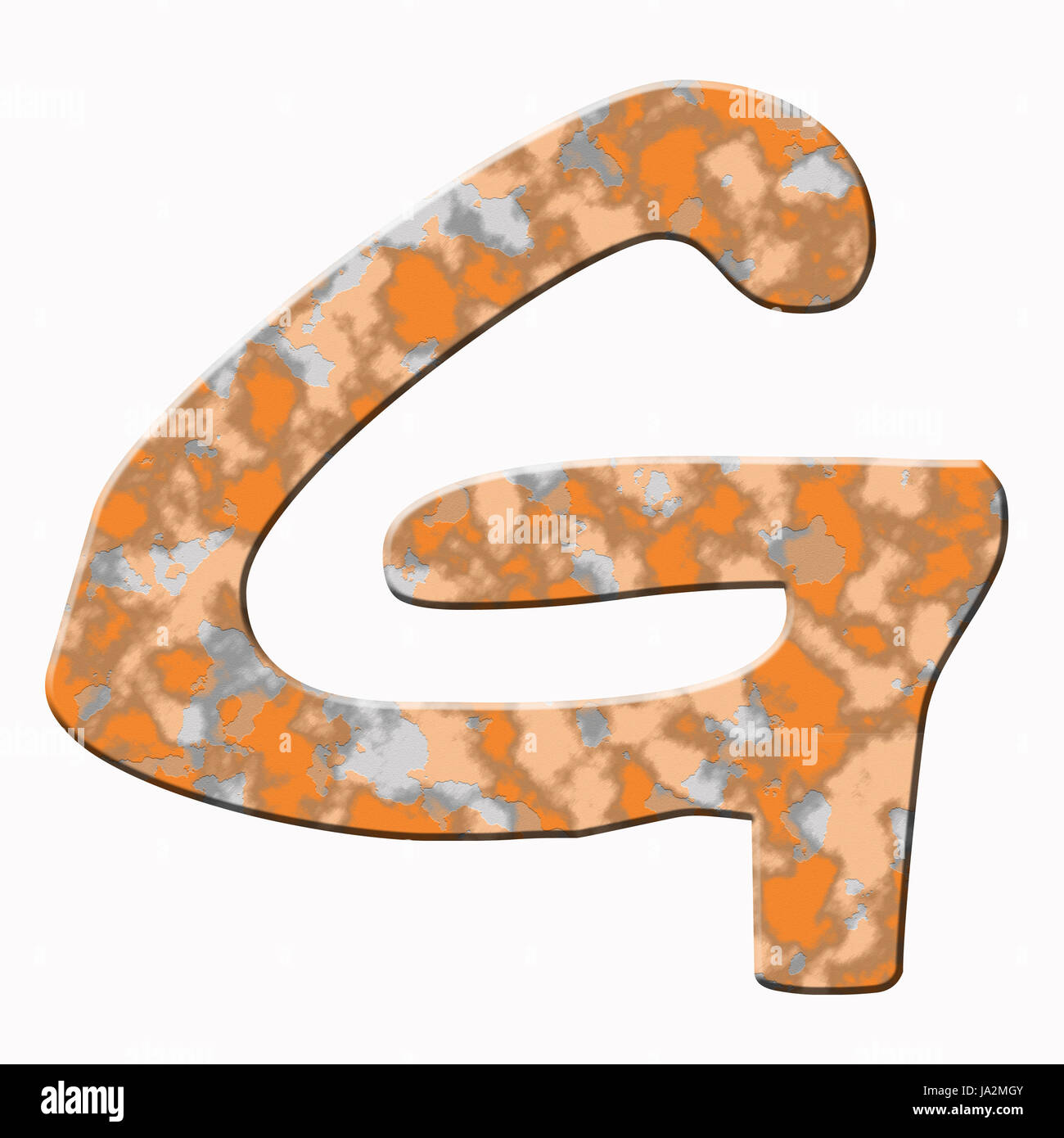 rusty letter isolated on white background Stock Photo - Alamy