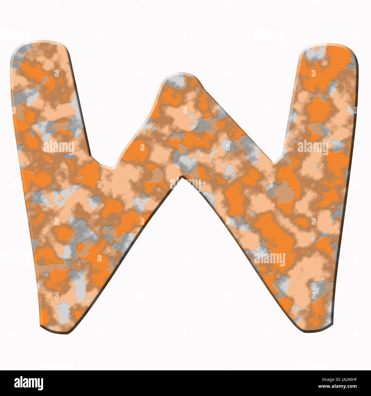 rusty letter isolated on white background Stock Photo - Alamy