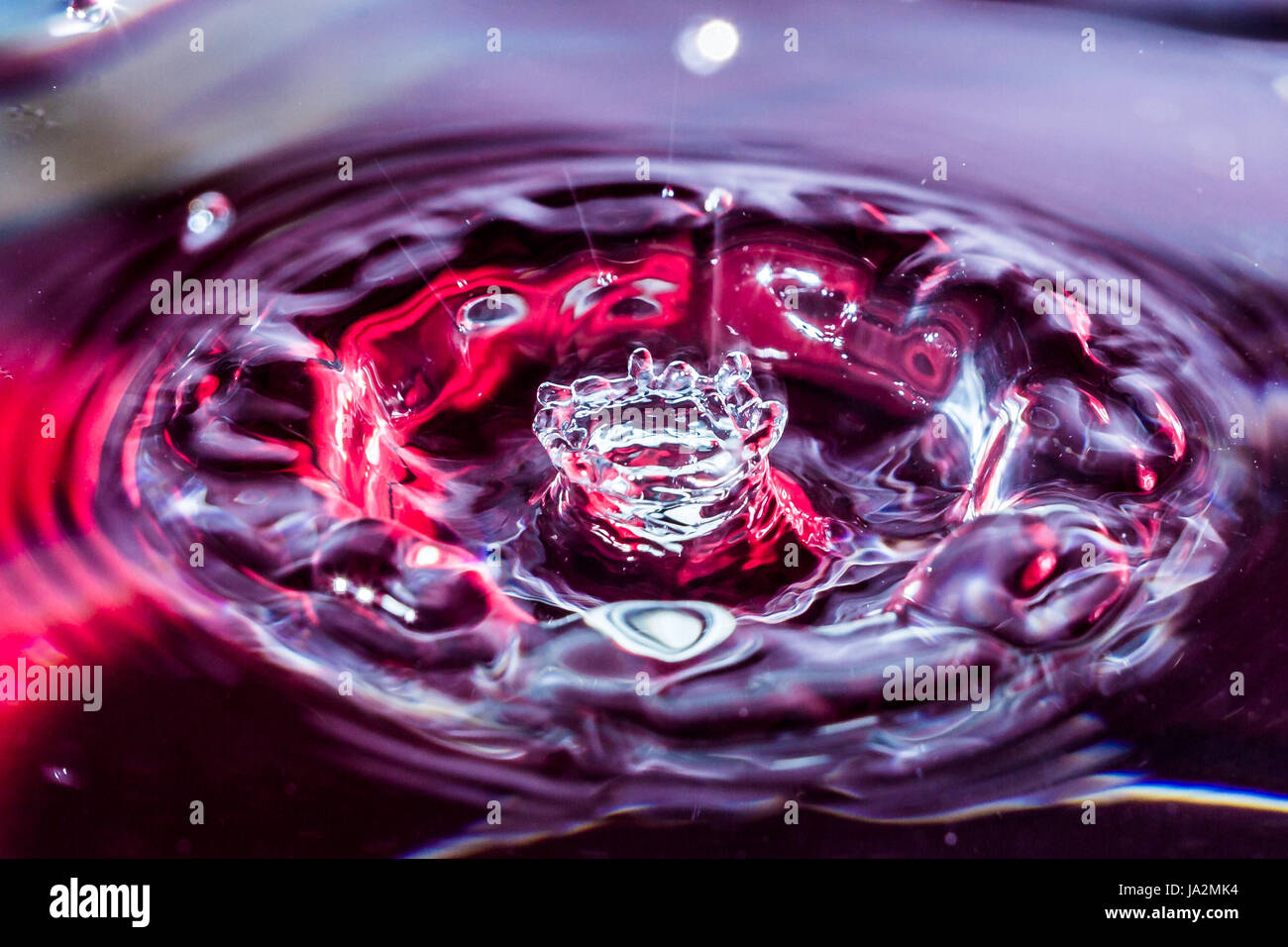 A beautiful shape created by the fluid motion of water splashing as it ...