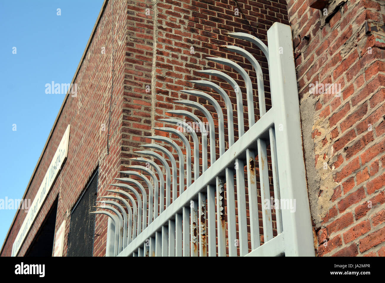 Steel Picket Security Fence Stock Photo - Alamy