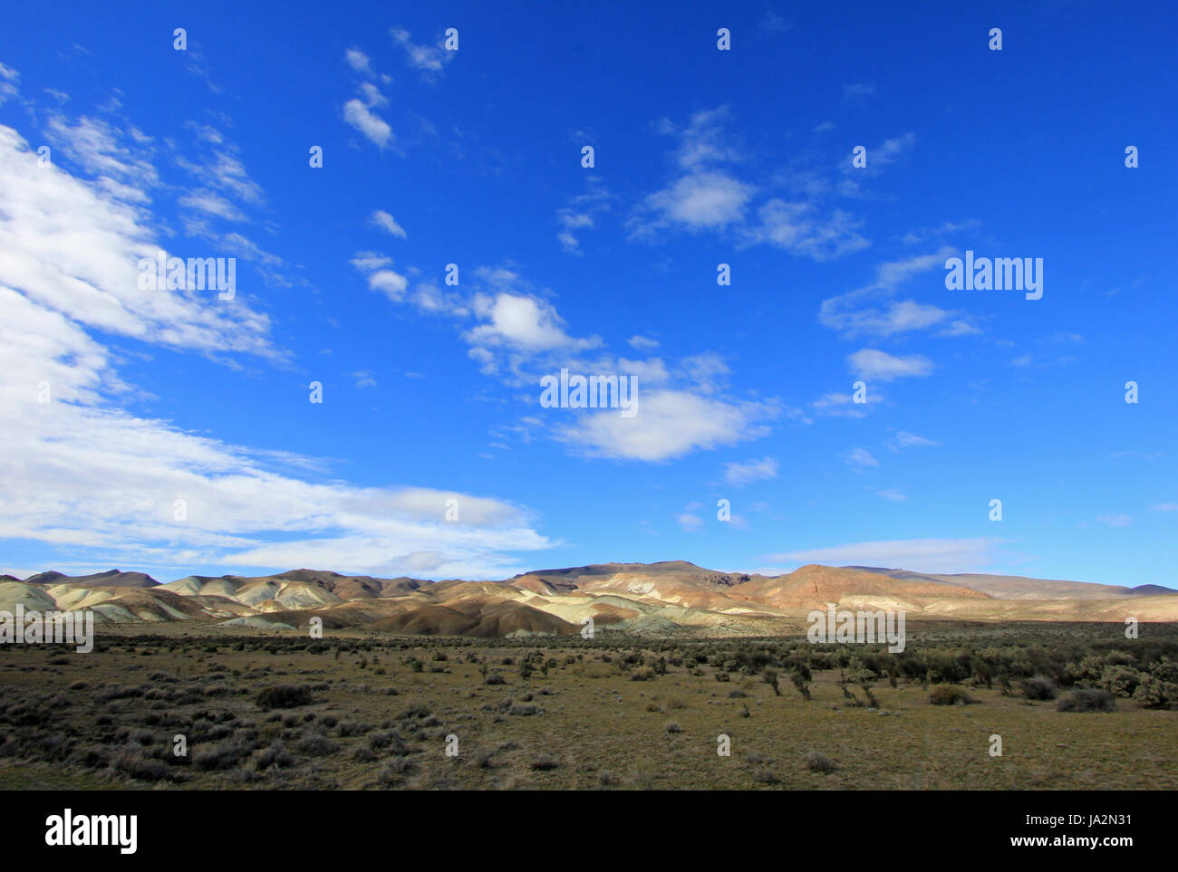 Beautiful badlands in the Chubut valley, along route 12, Chubut ...