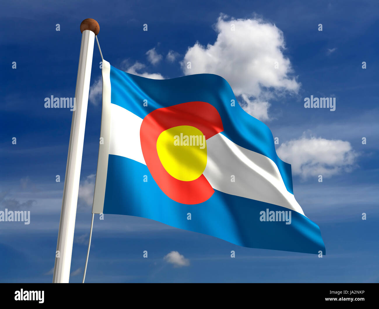 isolated, american, usa, outdoor, flag, pole, banner, state, wave, sign ...