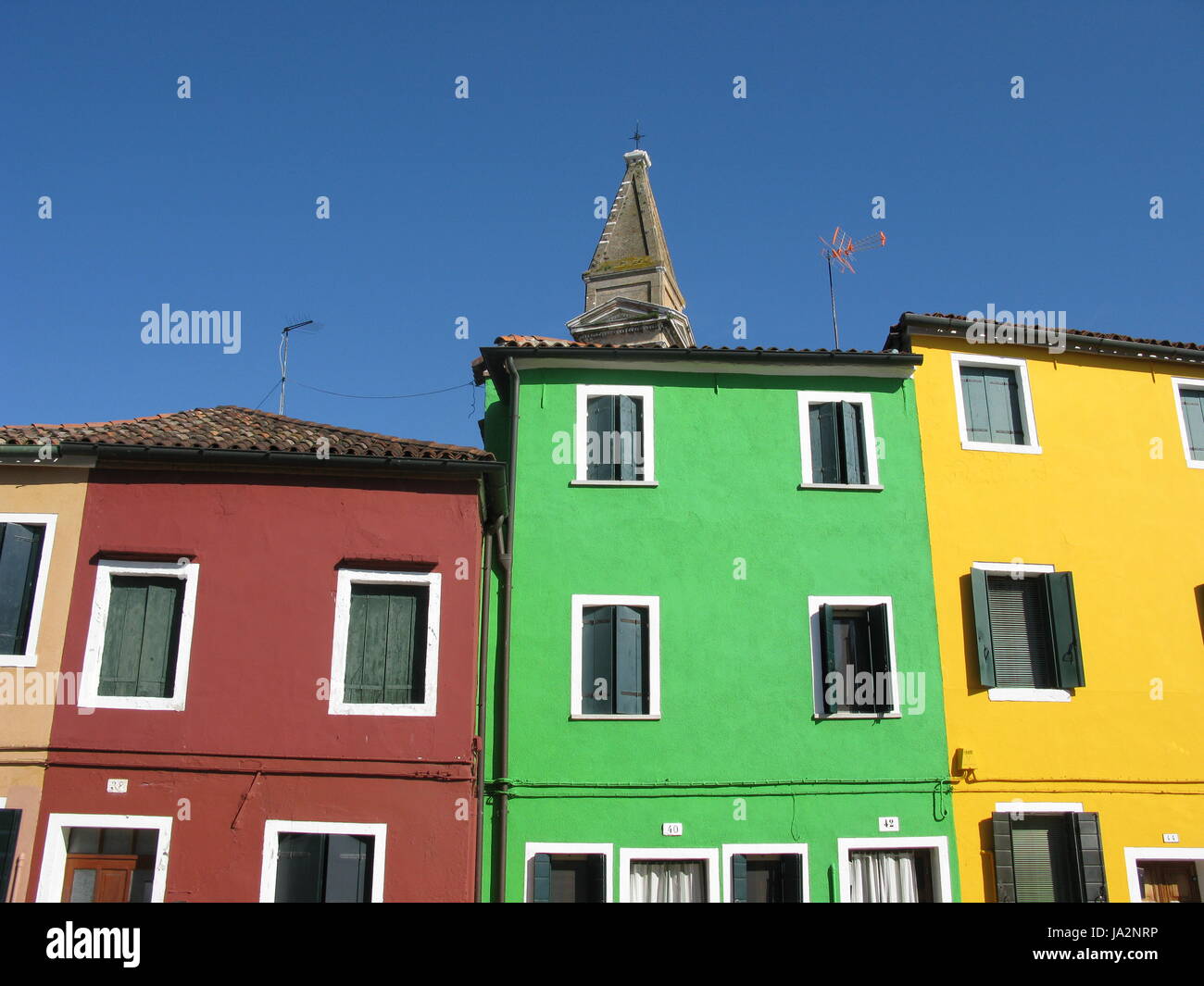 burano. colors under blue sky Stock Photo - Alamy