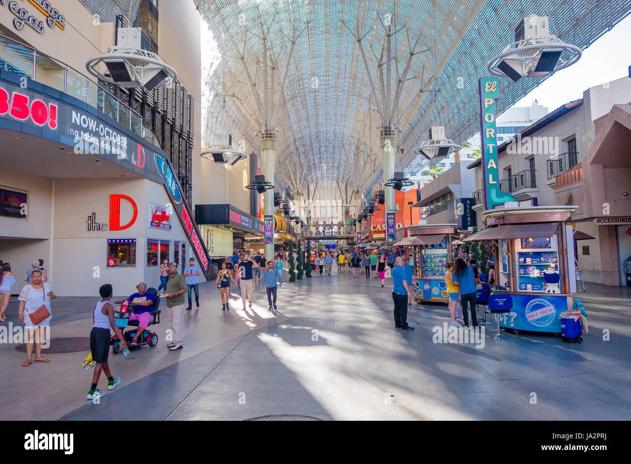 LAS VEGAS, NV - NOVEMBER 21, 2016: An unidentified people walking at ...