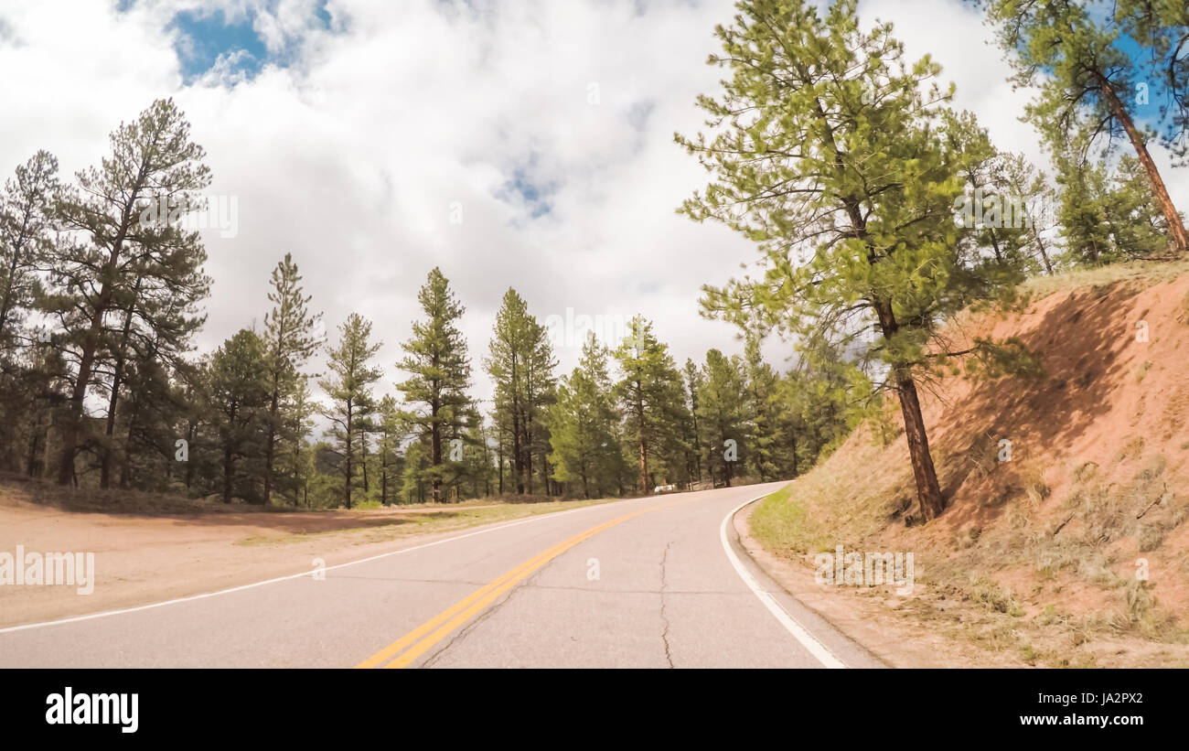 Rural small road in the mountains of Colorado Stock Photo - Alamy