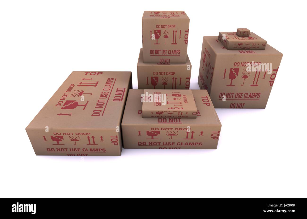 isolated, transport, illustration, parcel, size, post, set, pack ...