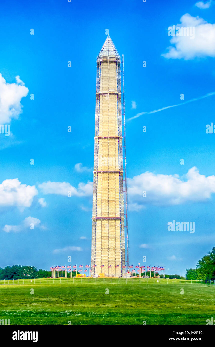 monument, memorial, usa, national, obelisk, mall, blue, city, town ...