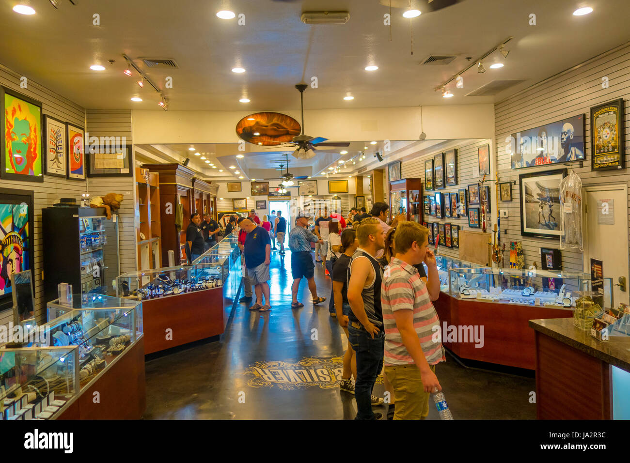 LAS VEGAS, NV - NOVEMBER 21, 2016: An unidentified people walking ...