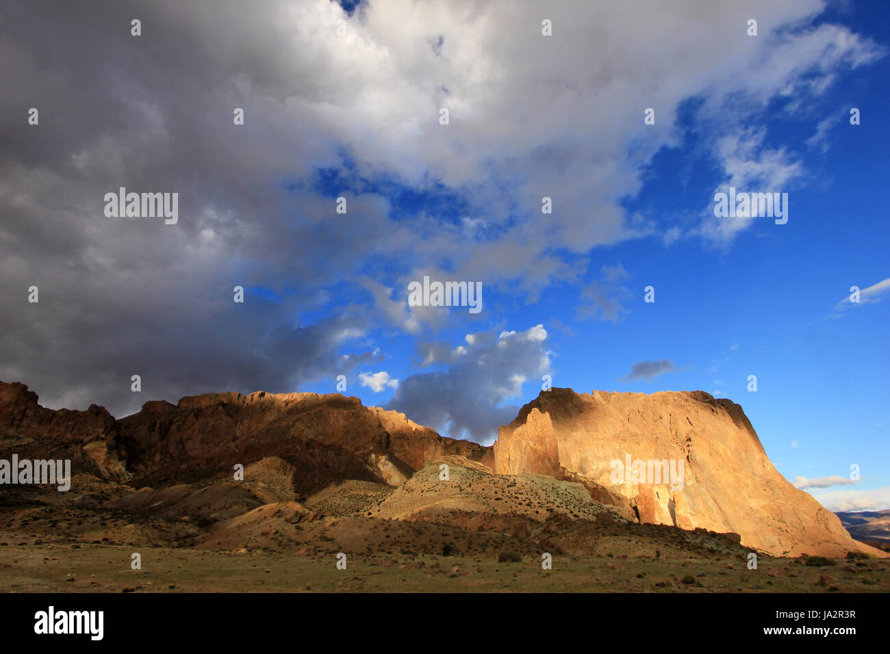 Beautiful landscape at Piedra Parada, Chubut valley, along route 12 ...