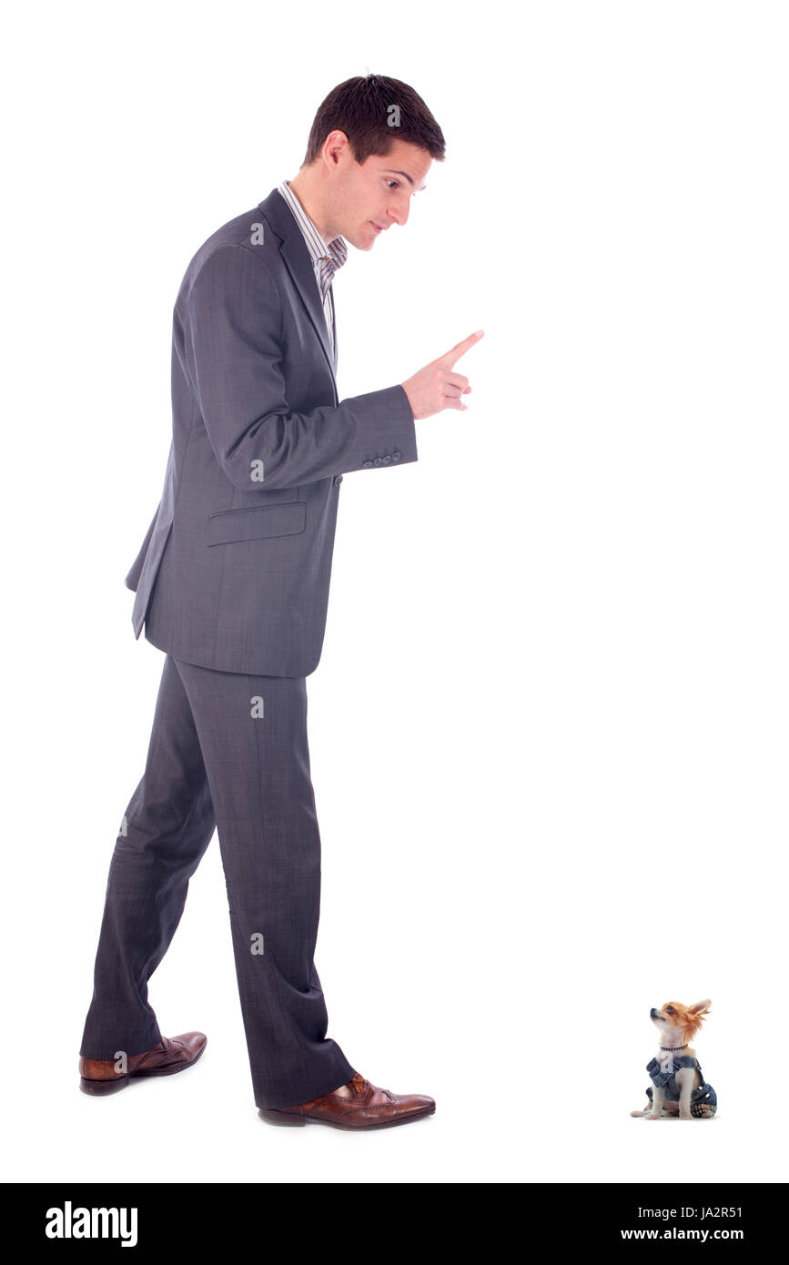 Human dog direction Cut Out Stock Images & Pictures - Alamy