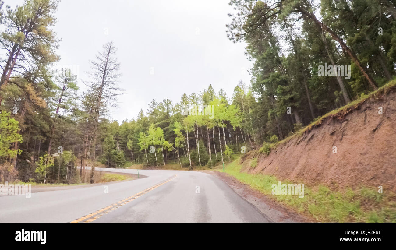 Driving on small paved road in rural mountain area Stock Photo - Alamy